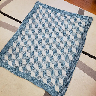 Ravelry: tachyondecay's Tumbling Block Baby Blanket for Erica