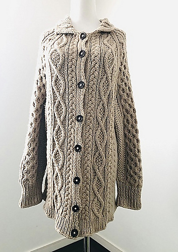 Ravelry: Cosy cable jacket pattern by Takako Takiguchi