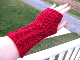 Ravelry: takdpm's Comfy Knit Wristers with cabled cuffs