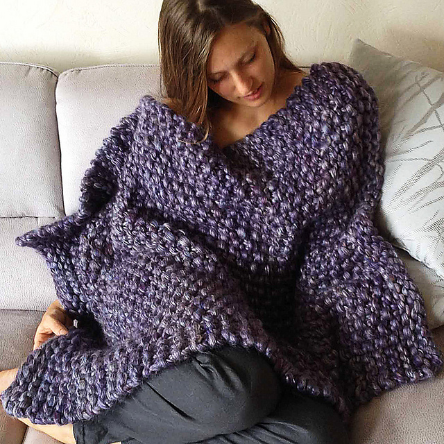 Ravelry: Sasha Big Knit Blanket pattern by Living Dreams Yarn and Fiber