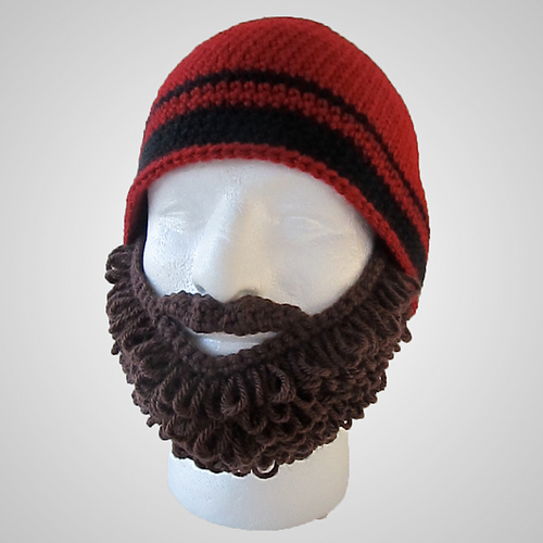 Ravelry: Curly / Straight Beard Beanie pattern by Joni Memmott / BriAbby