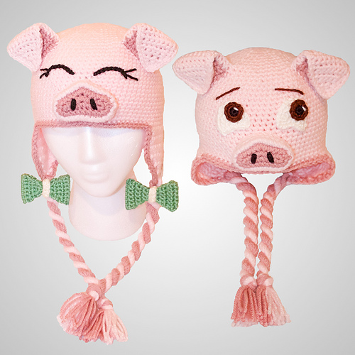 Ravelry: The Perfect Pig Hat pattern by Joni Memmott / BriAbby