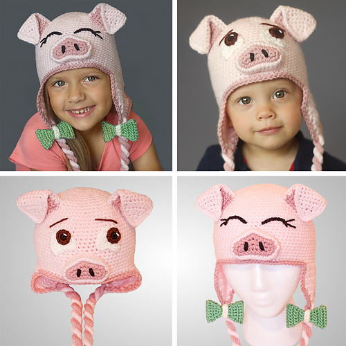 Ravelry: The Perfect Pig Hat pattern by Joni Memmott / BriAbby