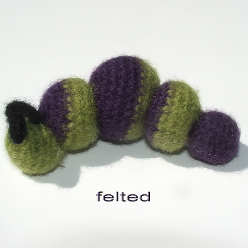 Ravelry: Felted Colourful Caterpillar pattern by Tara Schreyer