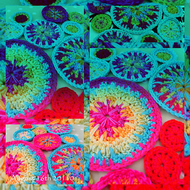 Ravelry: SuePinner's Free form Spike Stitch patches