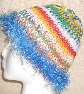 Ravelry: Fur Trimmed Addi Hat pattern by Kathryn Doubrley-The Answer Lady