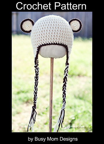 Ravelry: Sweet Little Monkey Hat with Earflaps pattern by Busy Mom Designs