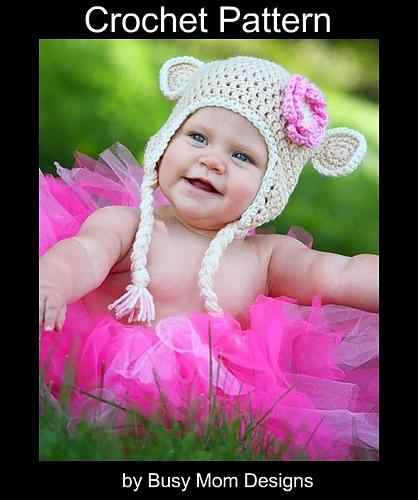 Ravelry: Sweet Little Monkey Hat with Earflaps pattern by Busy Mom Designs