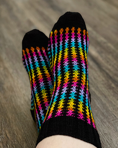 Ravelry: Rainbow Connection Socks pattern by Crazy Sock Lady Designs