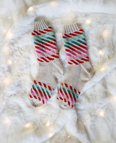 Ravelry: Candy Cane Stripes pattern by Crazy Sock Lady Designs