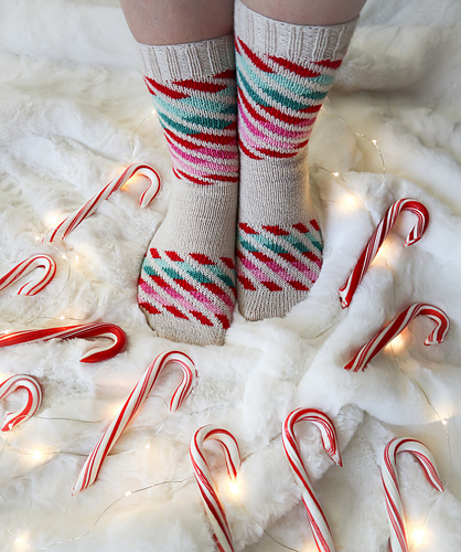 Ravelry: Candy Cane Stripes pattern by Crazy Sock Lady Designs