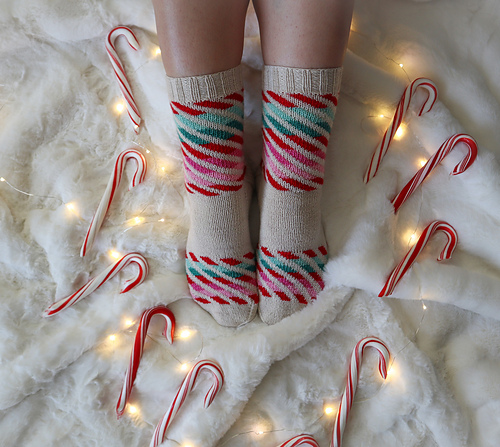 Ravelry: Candy Cane Stripes pattern by Crazy Sock Lady Designs