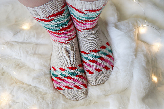 Ravelry: Candy Cane Stripes pattern by Crazy Sock Lady Designs