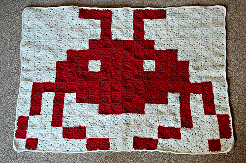 Ravelry: Space Invaders Baby Blanket pattern by Jenny Riley