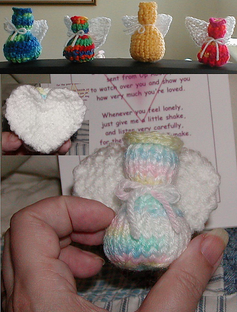 Ravelry: Wee Knitted Pocket Angel Peep pattern by theknittycat / Shar
