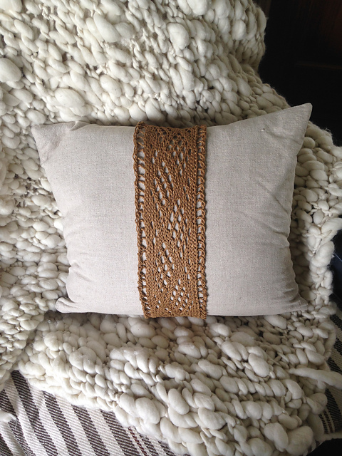 Ravelry: Lace Pillow Band pattern by Karen Turnbull