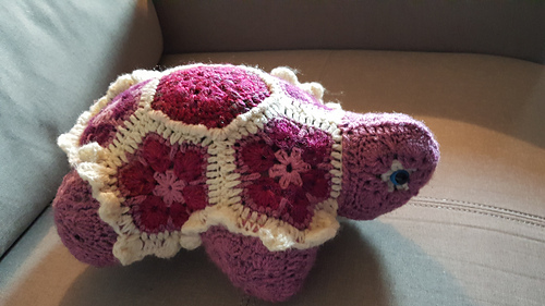 Ravelry: CableRiverDesign's Raspberry the African Flower Turtle