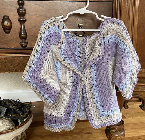 Ravelry: (Two) Granny Hexagon Cardigan (It’s Knitted) pattern by Nick Davis