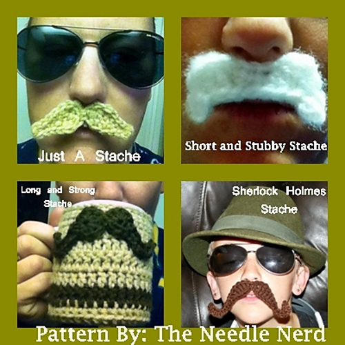 Ravelry: Beard and Mustache Combo Pack pattern by Darla Allen