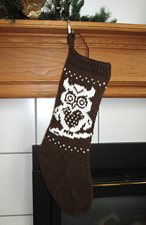 Ravelry: Owl Christmas Stocking pattern by Patricia Burrows