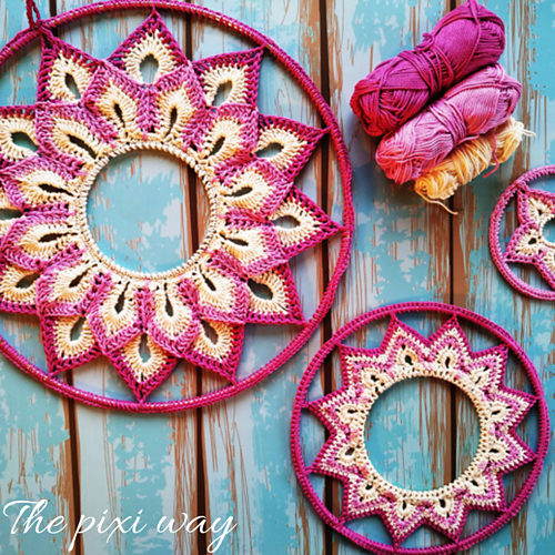 Ravelry: Flower Mandala 3 Hoops pattern by Keren Zigman