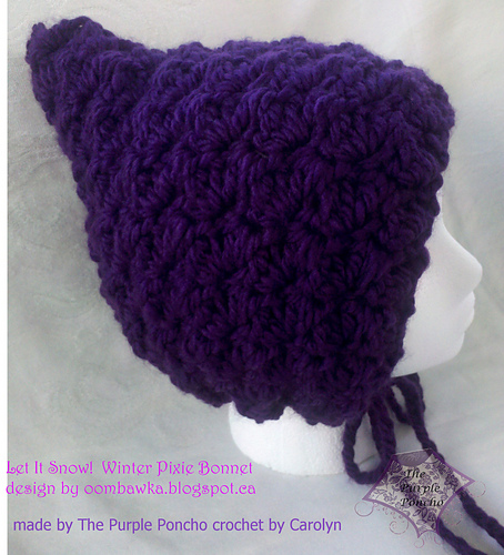 Ravelry: Let it Snow! Winter Pixie Bonnet pattern by Rhondda Mol ...