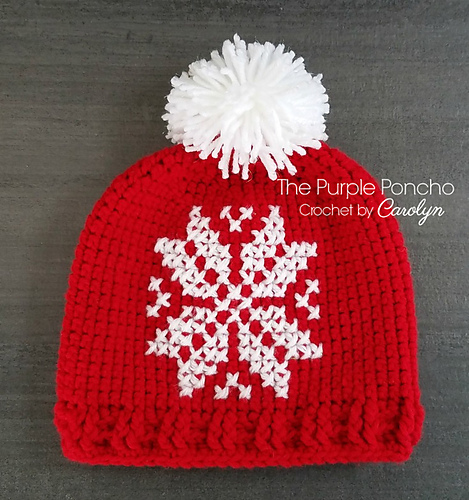 Ravelry: Snowflake Beanie pattern by Carolyn Calderon