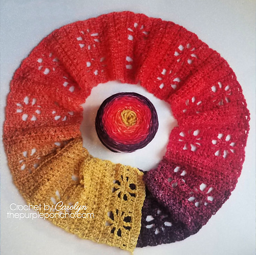 Ravelry: Fall Flowers Scarf pattern by Carolyn Calderon