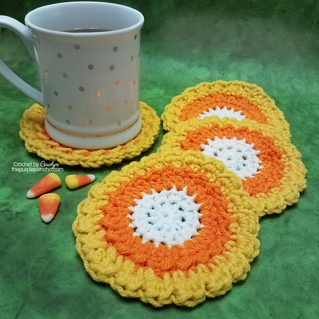 Ravelry: Candy Corn Coasters pattern by Carolyn Calderon
