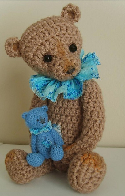 Ravelry: 9" Small Vintage Style Crochet Teddy Bear Pattern pattern by ...