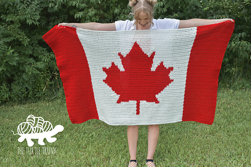 Ravelry: Canadian Flag Blanket pattern by The Turtle Trunk