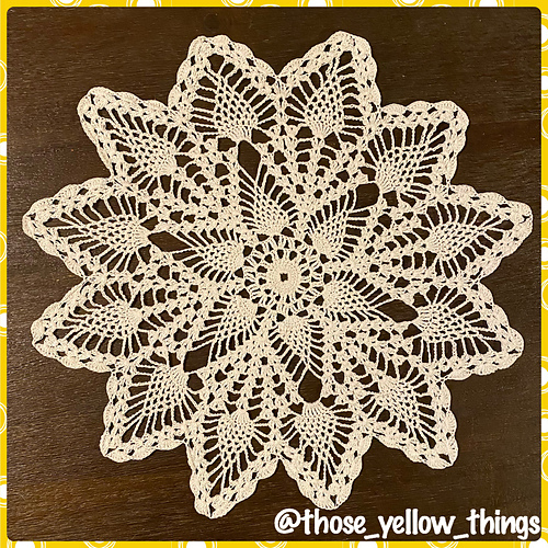 Ravelry: Pineapple Doily No 83 pattern by Cynthia Mills of Boston