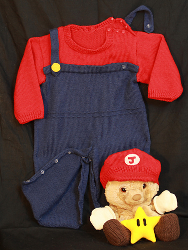 Ravelry: Super Mario onesie and cap pattern by Tigg's Togs