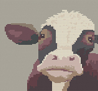Ravelry: Cow Cushion pattern by Gary Kennedy (Intarsia)