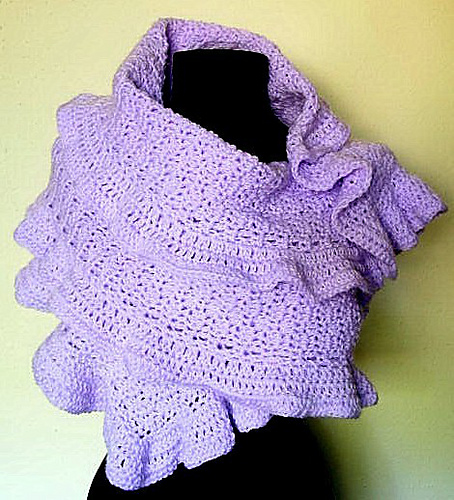 Ravelry: Ruffled Shawl Wrap pattern by Timary Peterson