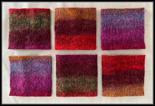 Ravelry: Rothko Felted Coasters pattern by Patricia Hart