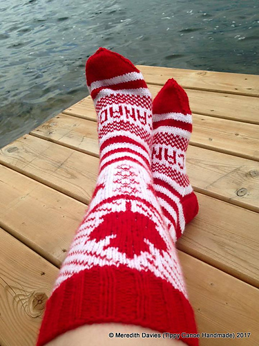 Ravelry: Oh Canada Socks pattern by Tippy Canoe Handmade