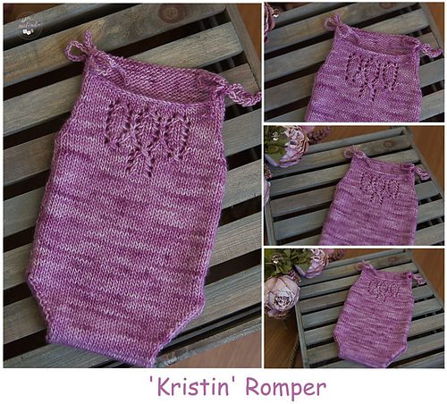 Ravelry: Kristin Newborn Romper and Bonnet pattern by Kristin Nicole Knits
