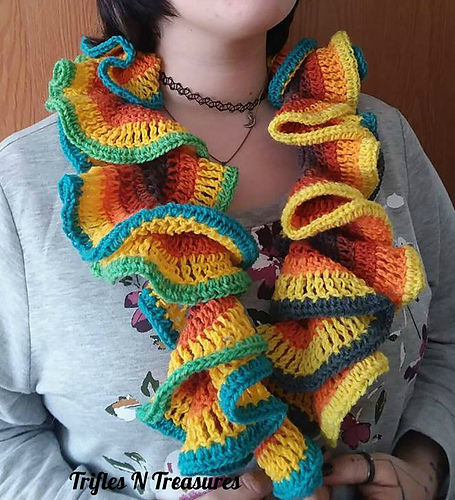 Ravelry: Mindless Mandala Madness Ruffle Scarf pattern by Tera Kulling