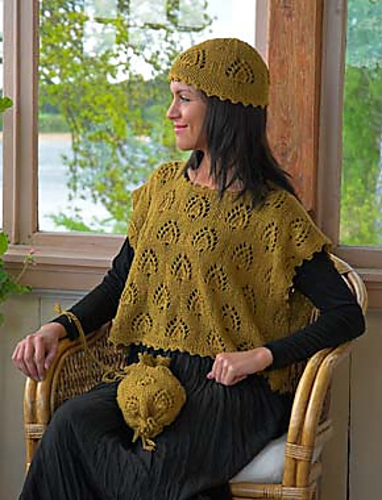 Ravelry: Clothilde Vest, Cap, and Drawstring Bag pattern by Elsebeth Lavold