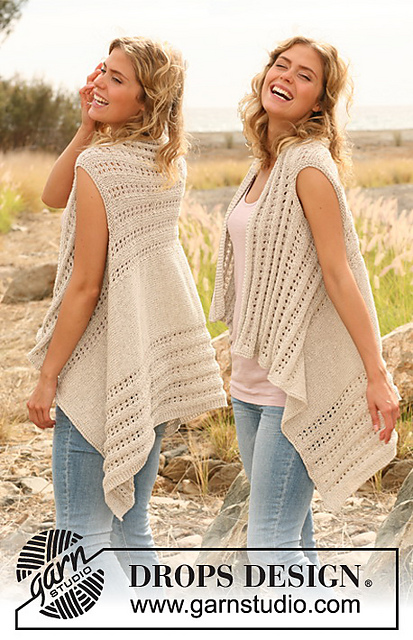 Ravelry: 129-23 Wheatfield Vest pattern by DROPS design