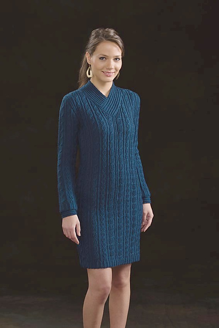 Ravelry: Twisted Rib and Cable Dress pattern by Ann McCauley