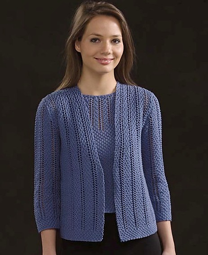 Ravelry: Moss and Feather Faggot Shell pattern by Ann McCauley