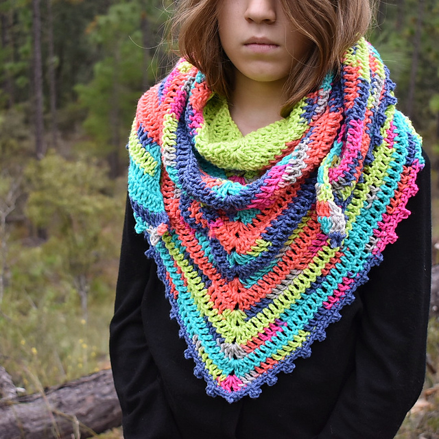 Ravelry: Triangle Stripes Scarf pattern by Rebecca A Lang