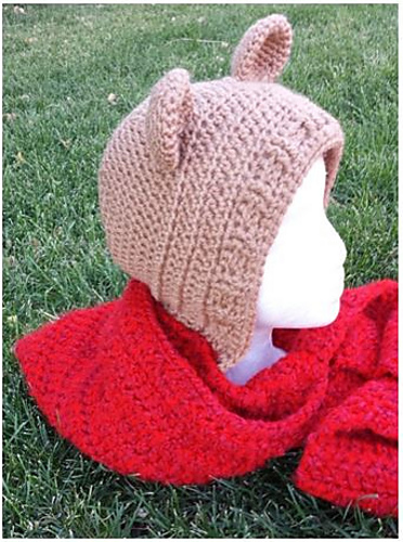 Ravelry: Hooded Bear Scarf pattern by Heidi Yates