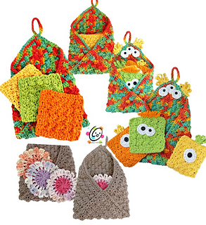 Ravelry: Pretty Pouch and Cloths pattern by Heidi Yates