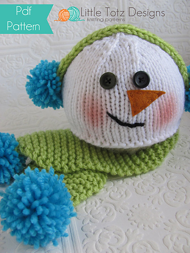Ravelry: Snowman Hat and Scarf Set pattern by Little Totz Designs
