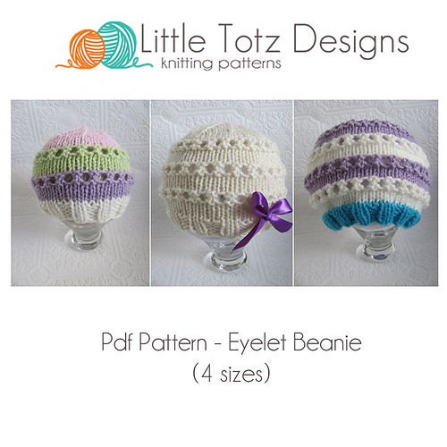 Ravelry: Eyelet Beanie pattern by Little Totz Designs