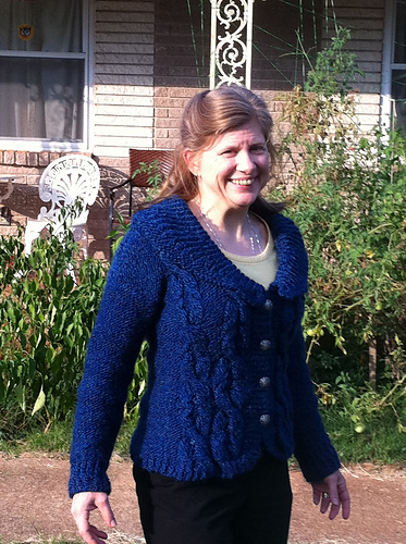 Ravelry: #118 Fitted Cabled Shawl-Collared Vest pattern by SweaterBabe