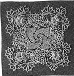 Ravelry: Crocheted Square Doily No. 1372 pattern by Georgette Batt